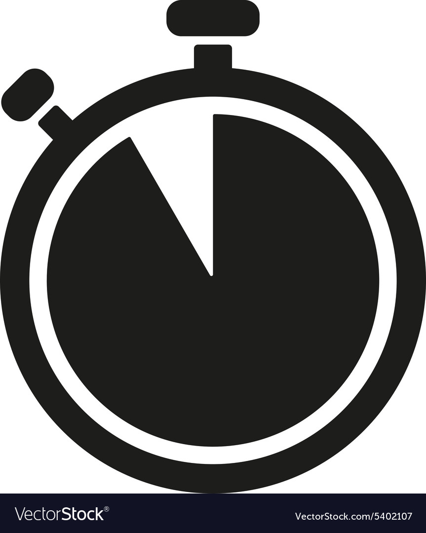 Stopwatch icon countdown symbol flat Royalty Free Vector