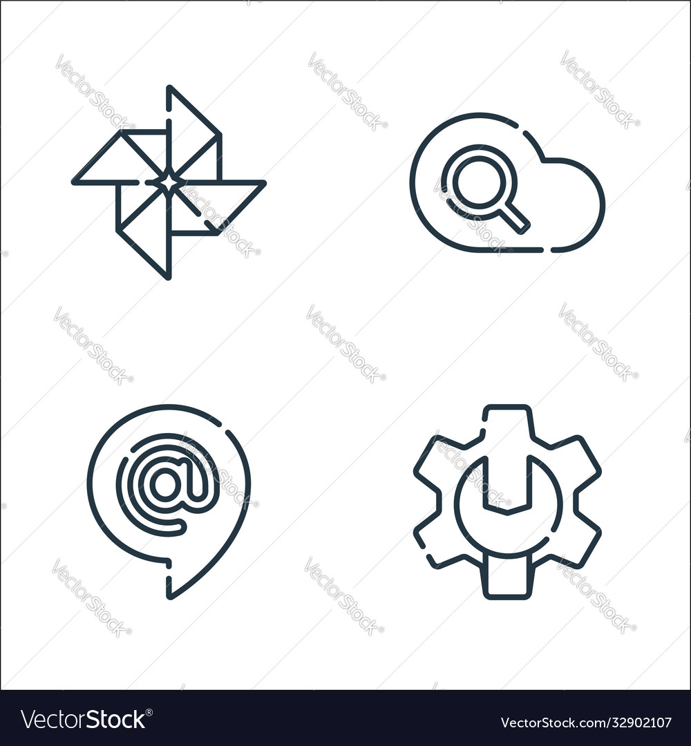 Suite line icons linear set quality line set Vector Image