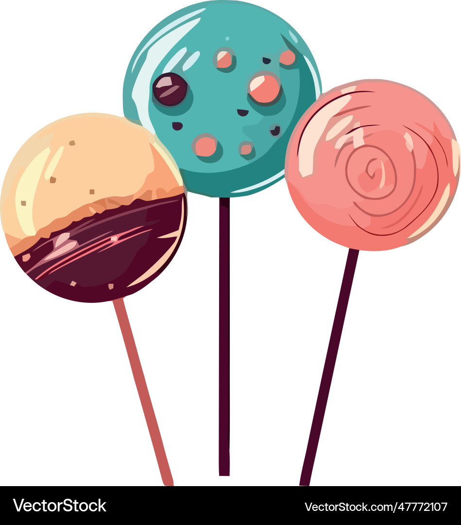 Sweet candy ball spiral a sugary indulgence Vector Image