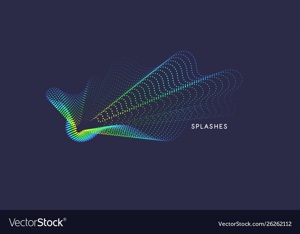 Abstract background with dynamic waves Royalty Free Vector