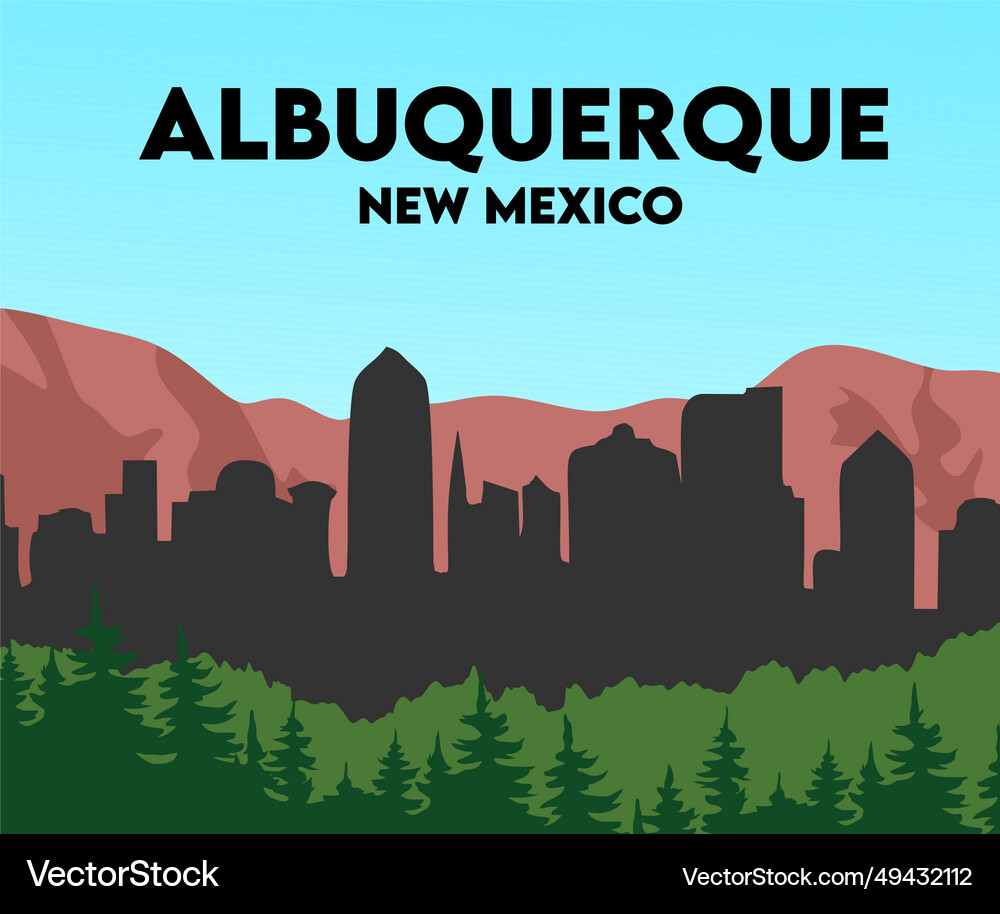 Albuquerque new mexico united states Royalty Free Vector