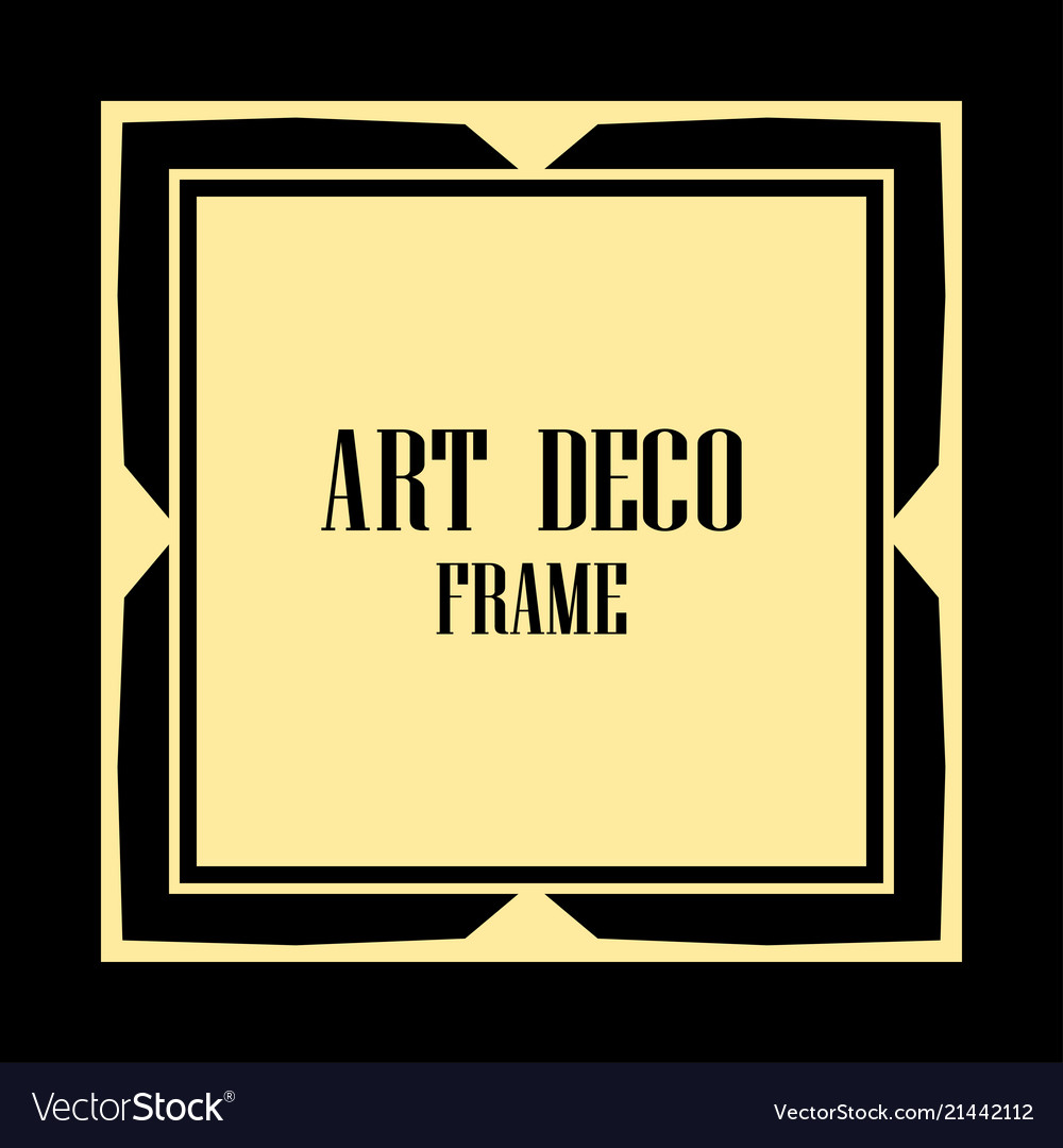 Art deco frame Royalty Free Vector Image - VectorStock