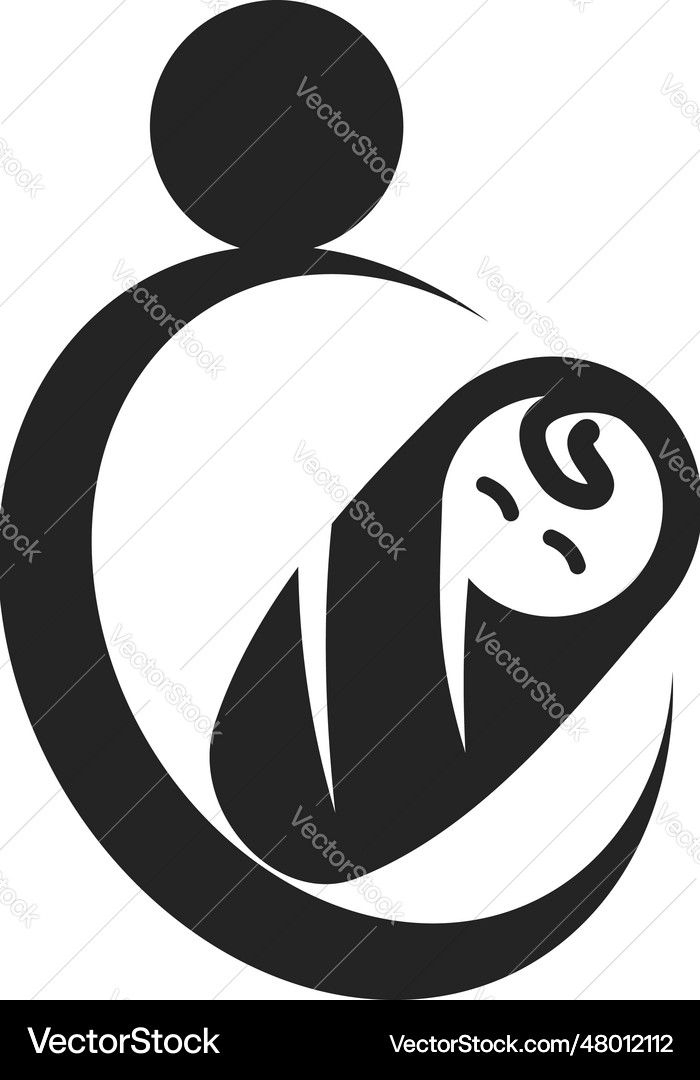 Baby logo template icon brand identity isolated Vector Image