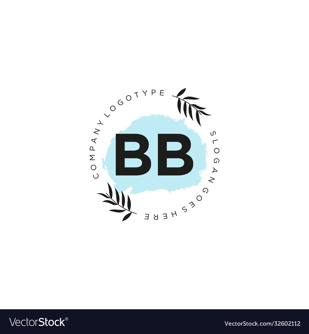Bb letter logo icon design template elements Vector Image