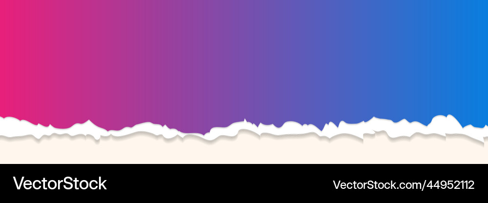 Blue and purple paper background with ragged edge Vector Image