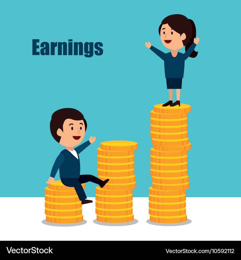 Cartoon money earnings design isolated Royalty Free Vector