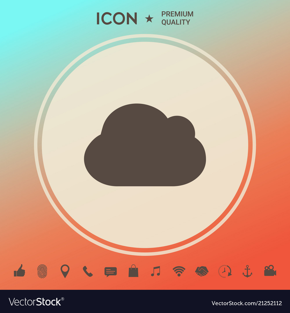 Cloud symbol icon Royalty Free Vector Image - VectorStock