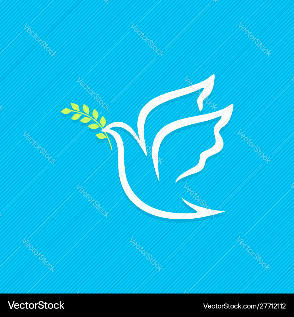 Dove a symbol peace and purity Royalty Free Vector Image