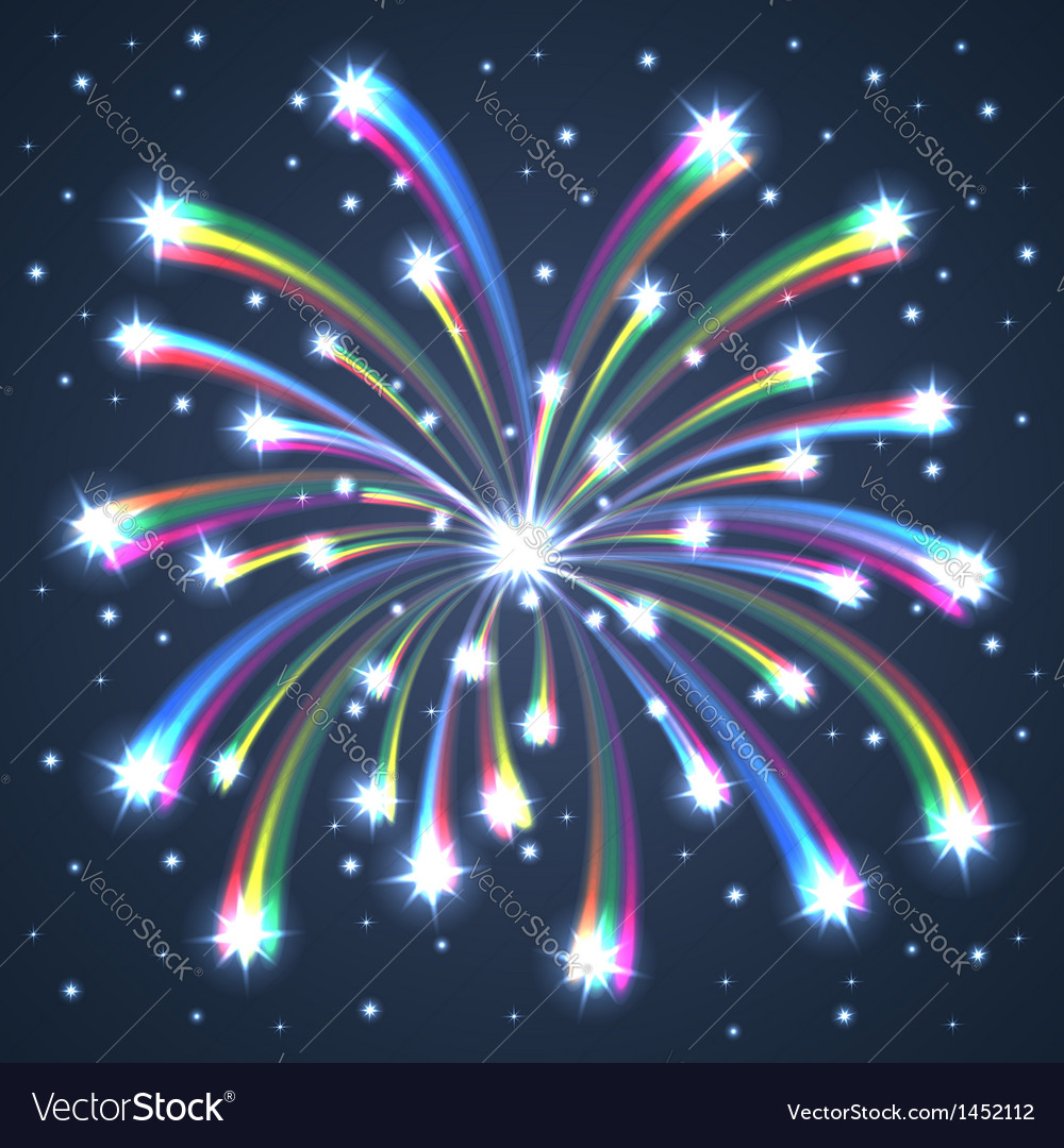 Firework colorful one Royalty Free Vector Image