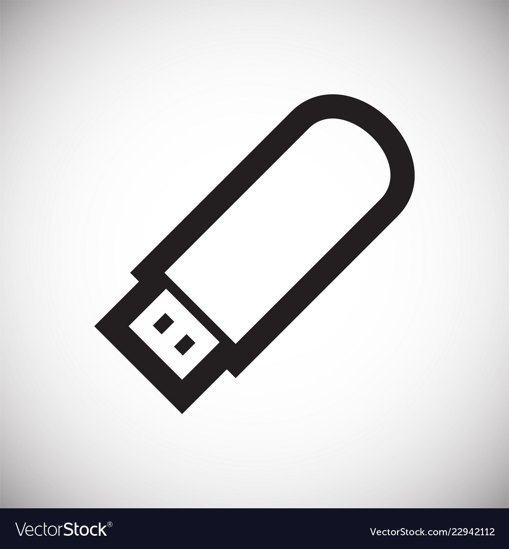 Flash data drive disc on white background Vector Image