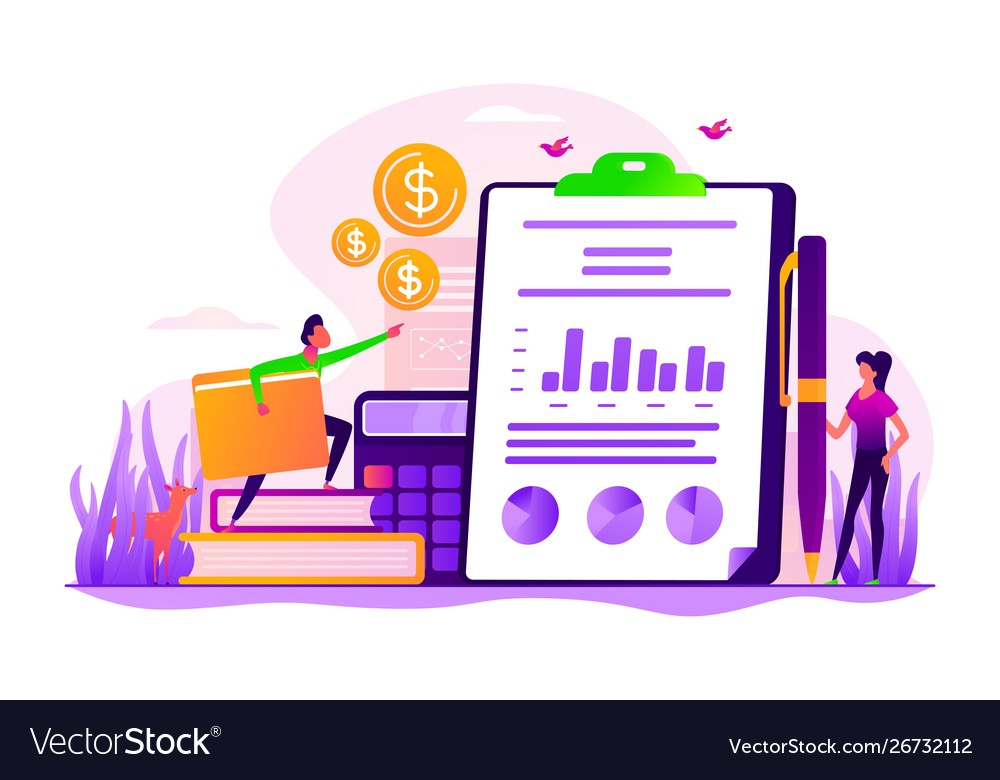 Income statement concept Royalty Free Vector Image