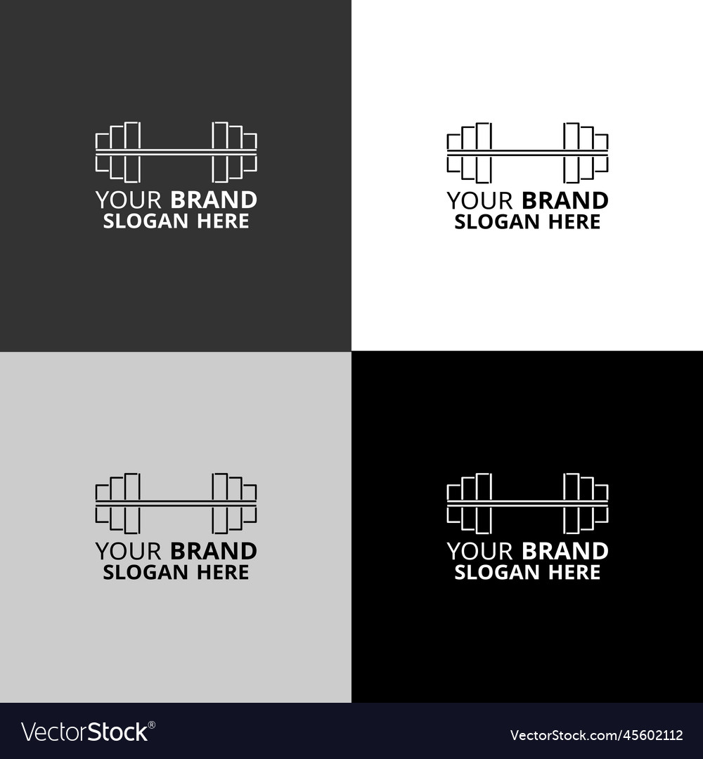 Logo workout template Royalty Free Vector Image