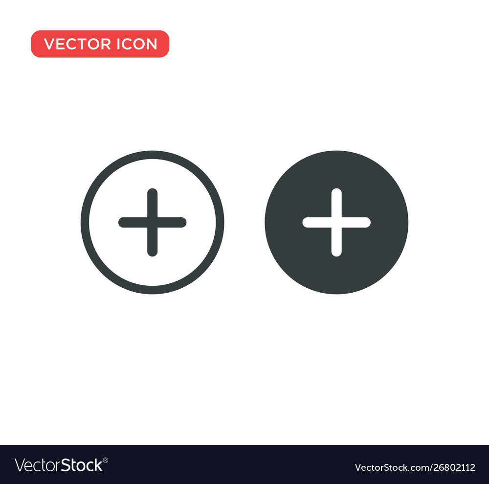 Plus icon design Royalty Free Vector Image - VectorStock