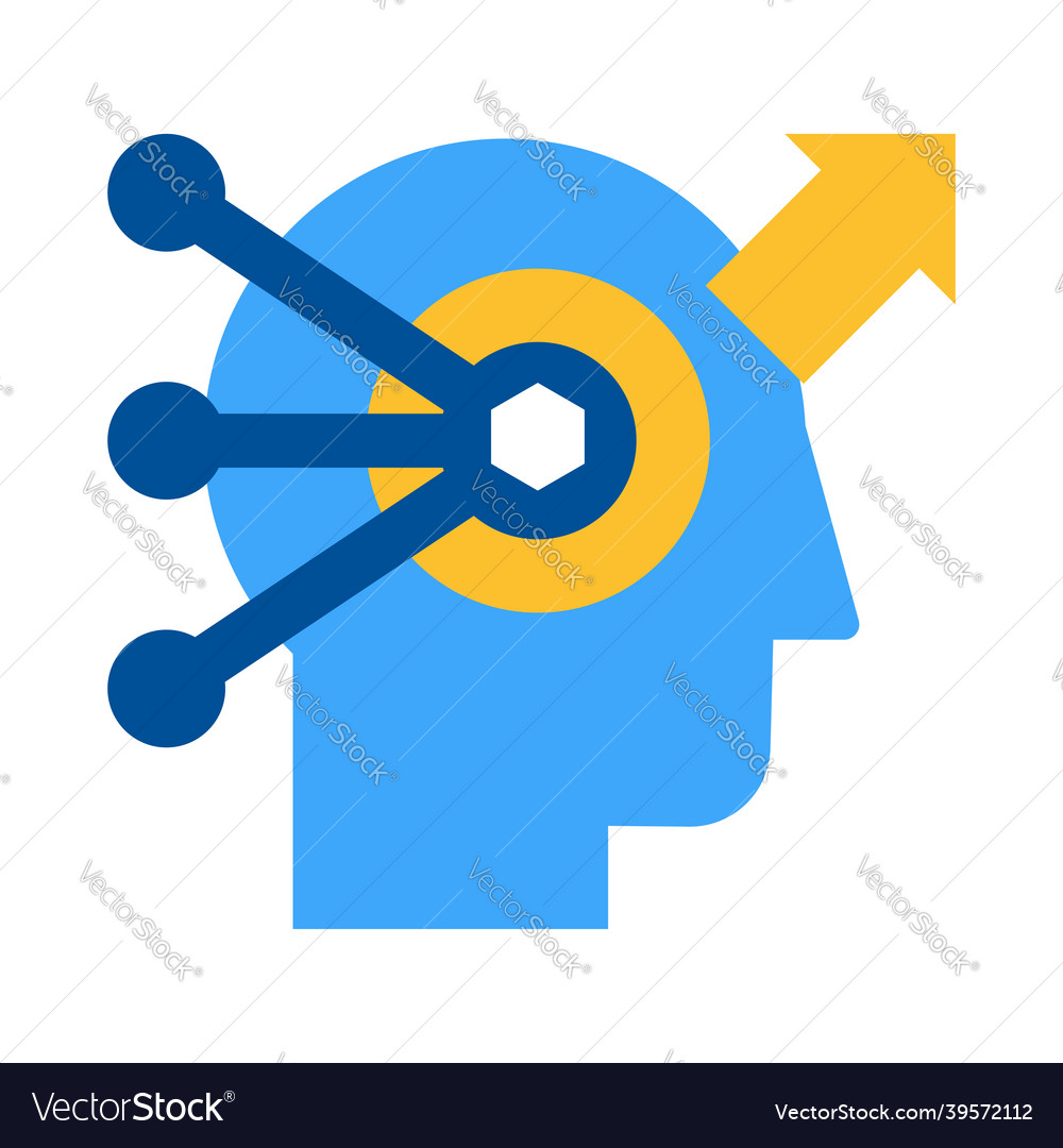Problem solving and analysis flat icon Royalty Free Vector
