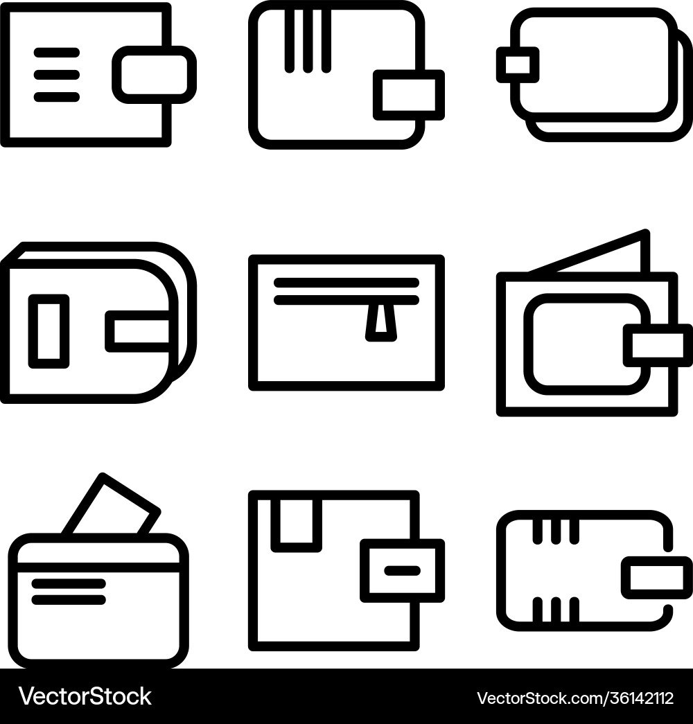 Purse icon or logo isolated sign symbol Royalty Free Vector
