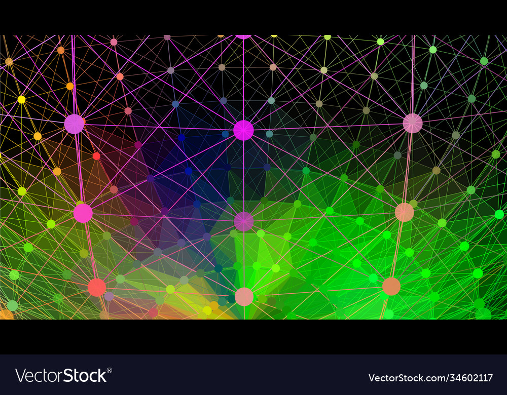Abstract gradient 3d wireframe background 3d Vector Image