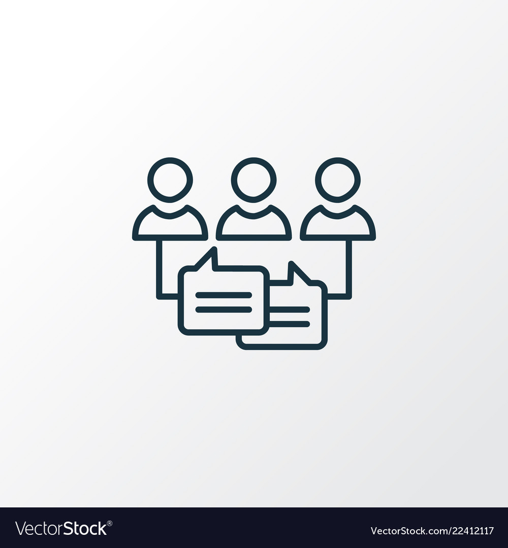 Audience engagement icon line symbol premium Vector Image
