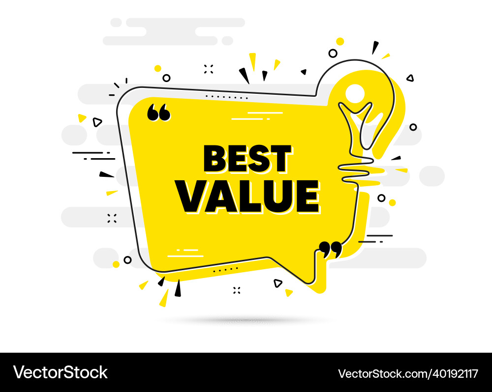 Best value text special offer sale sign Royalty Free Vector