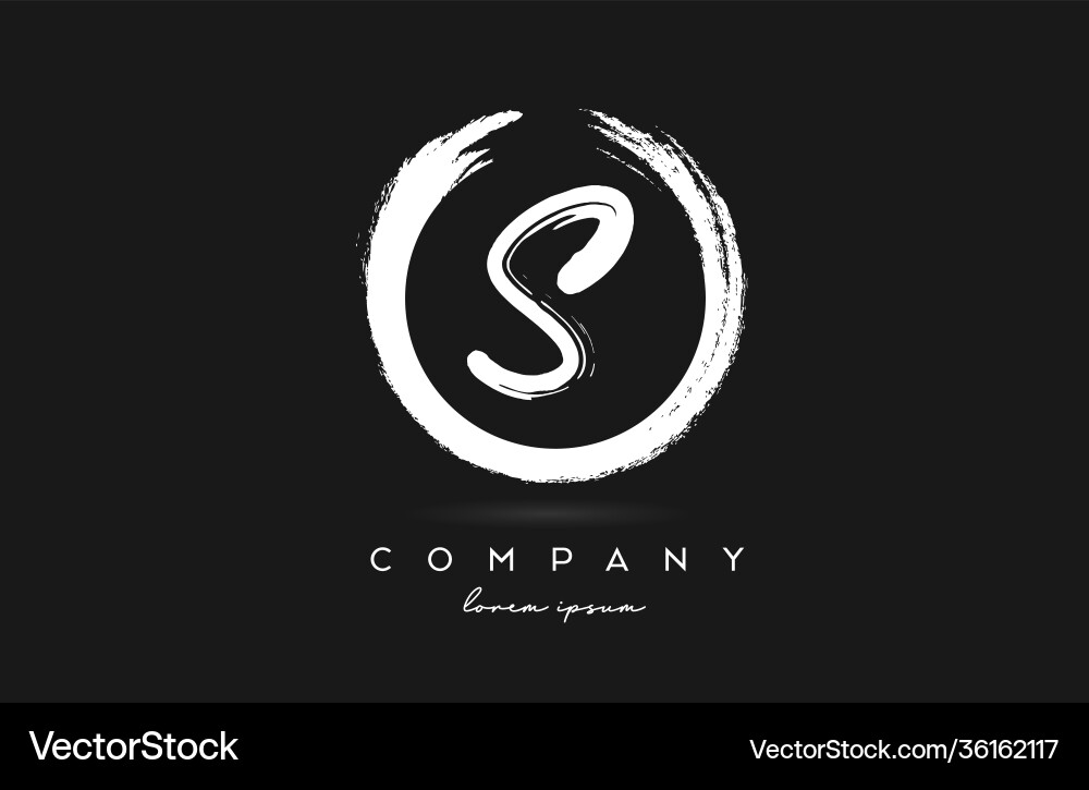 Black and white s alphabet letter logo icon Vector Image