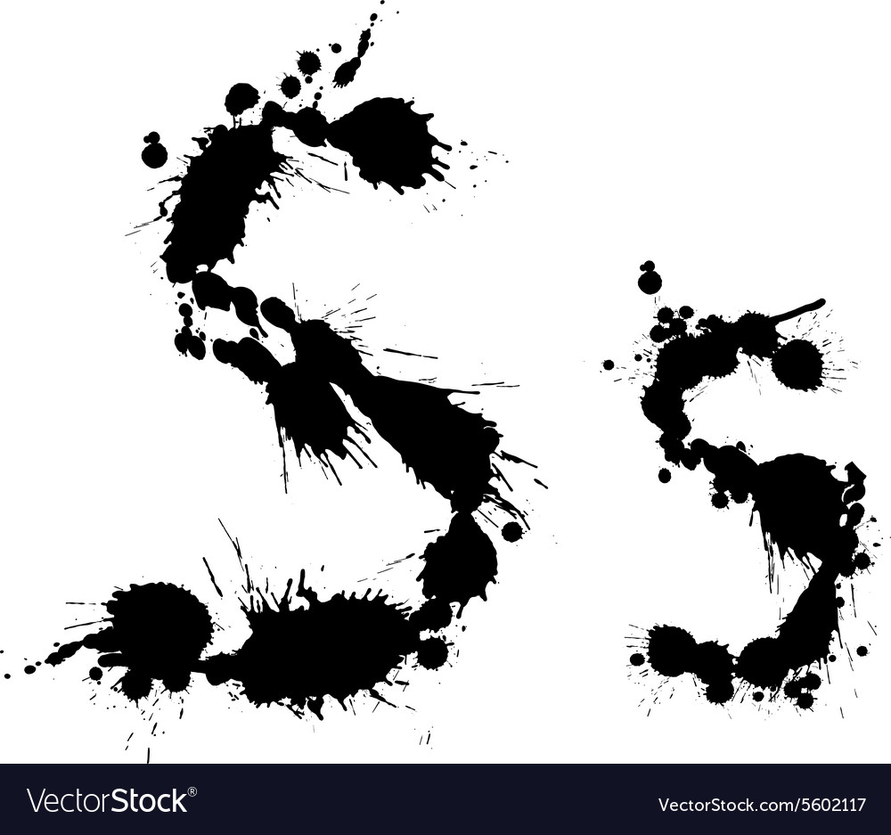 Black messy character Royalty Free Vector Image