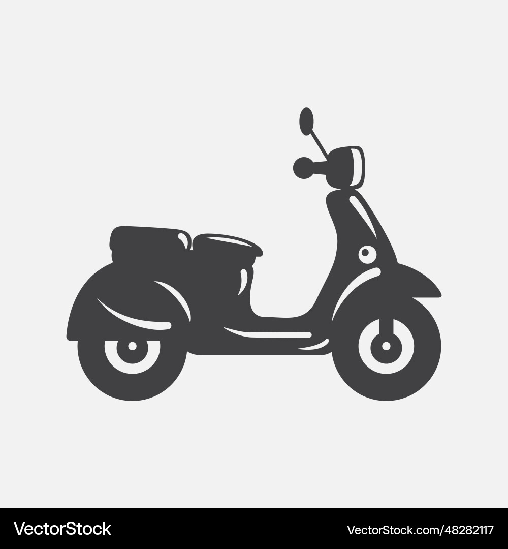 Black motorbike icon simple minimalistic Vector Image