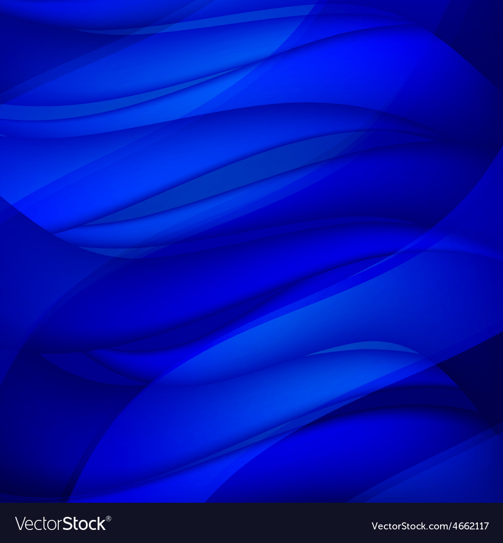 Blue abstract waves Royalty Free Vector Image - VectorStock