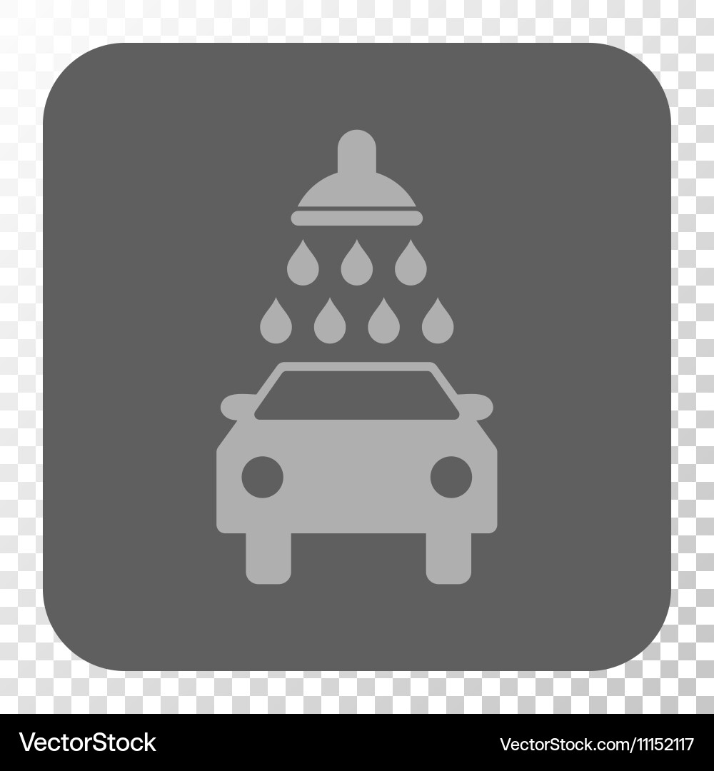 Car wash rounded square button Royalty Free Vector Image