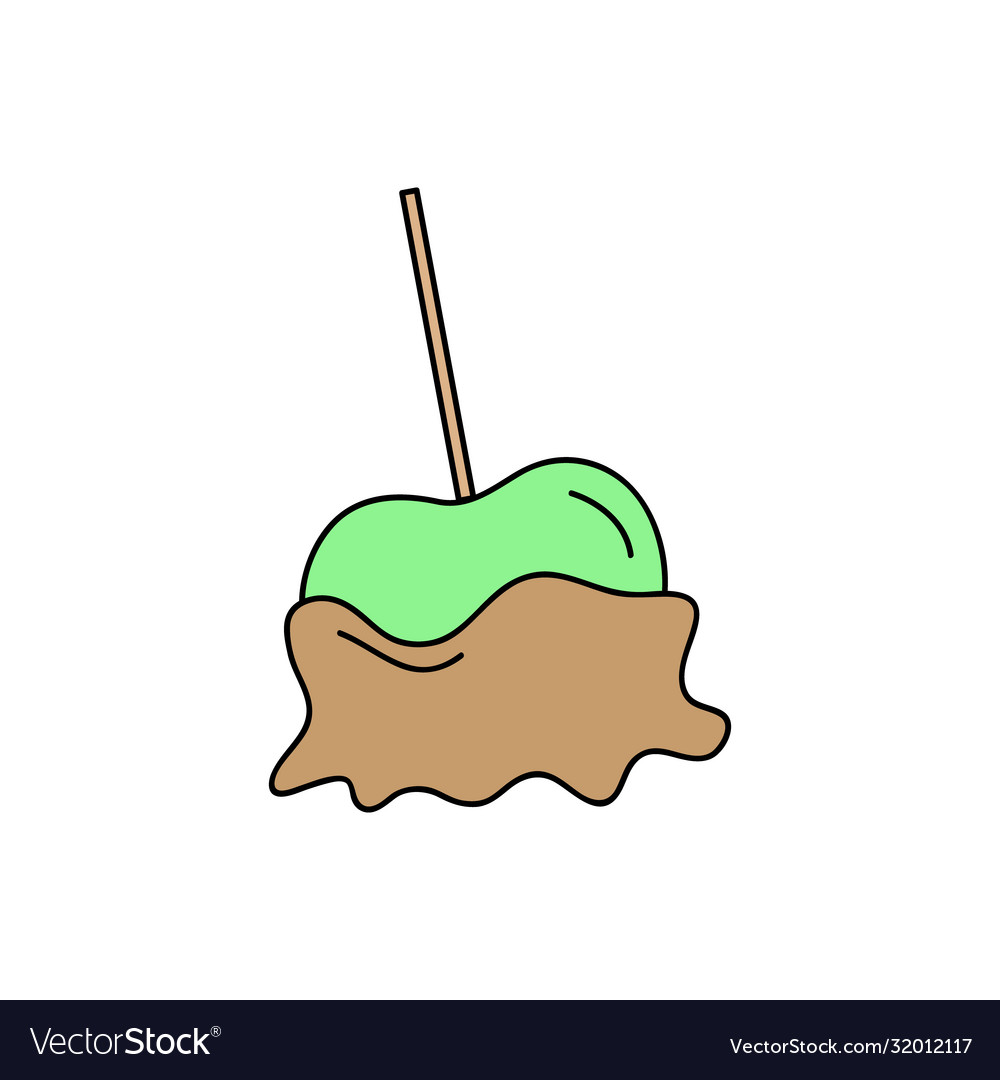Caramel apple Royalty Free Vector Image - VectorStock