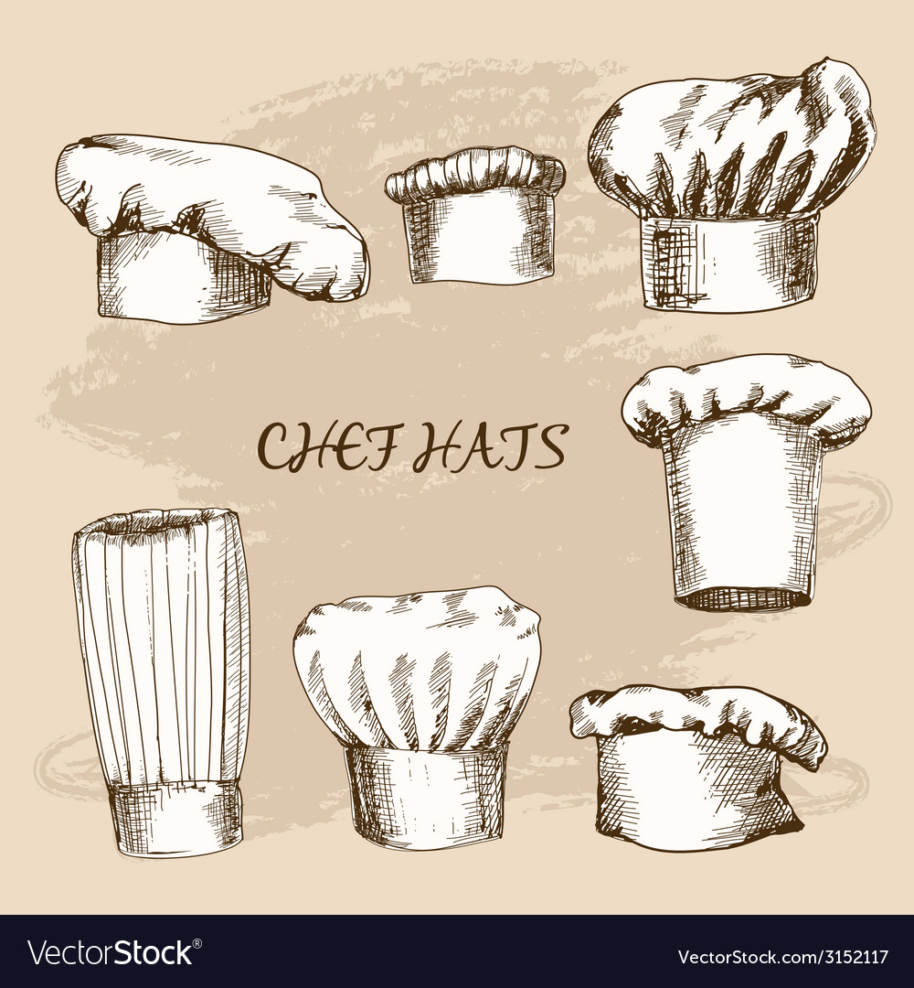 Chef hats Royalty Free Vector Image - VectorStock
