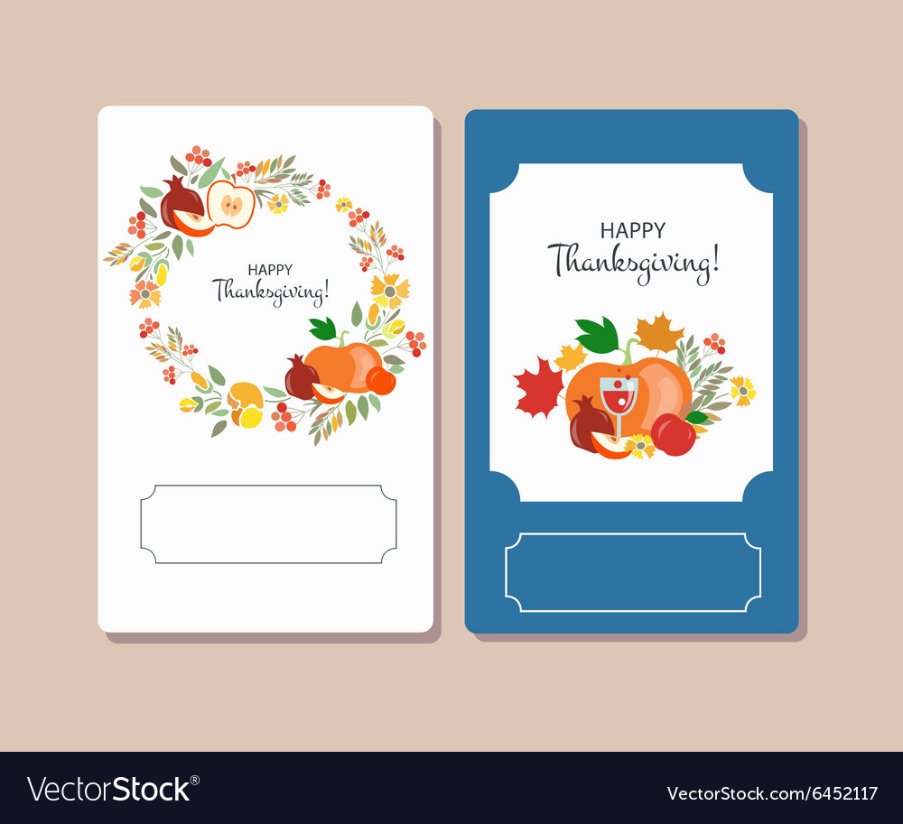 Collection of labels and elements for Thanksgiving
