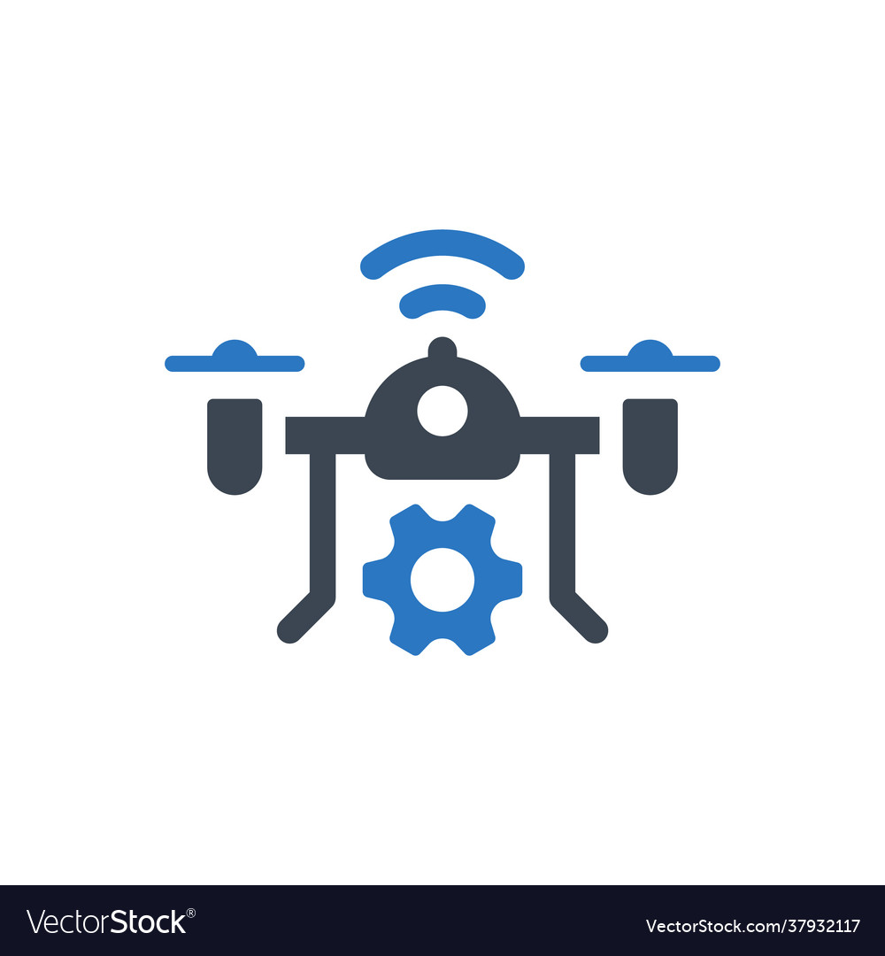 Drone technology icon Royalty Free Vector Image
