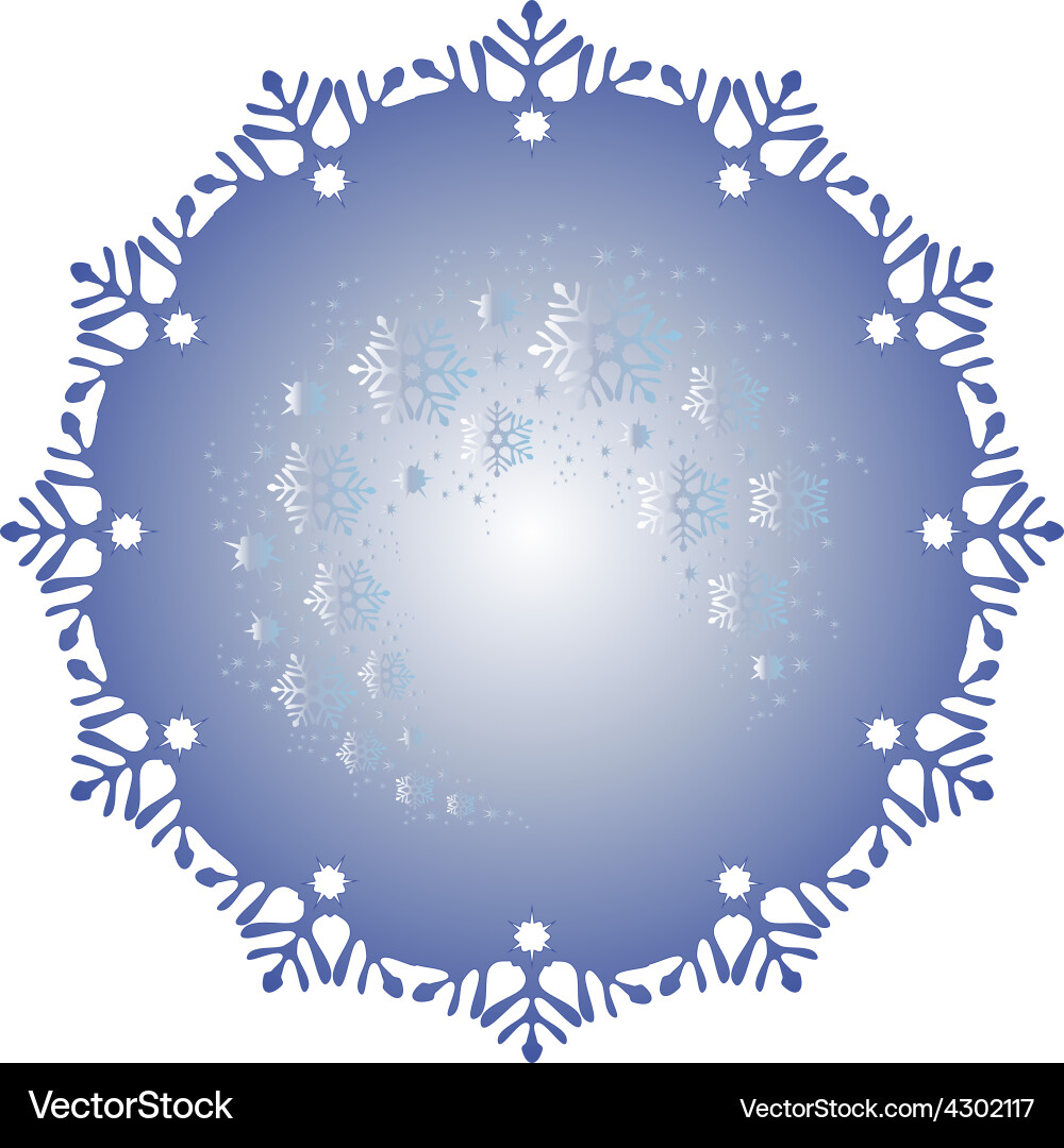 Frosty ball covered with a pattern of frost Vector Image