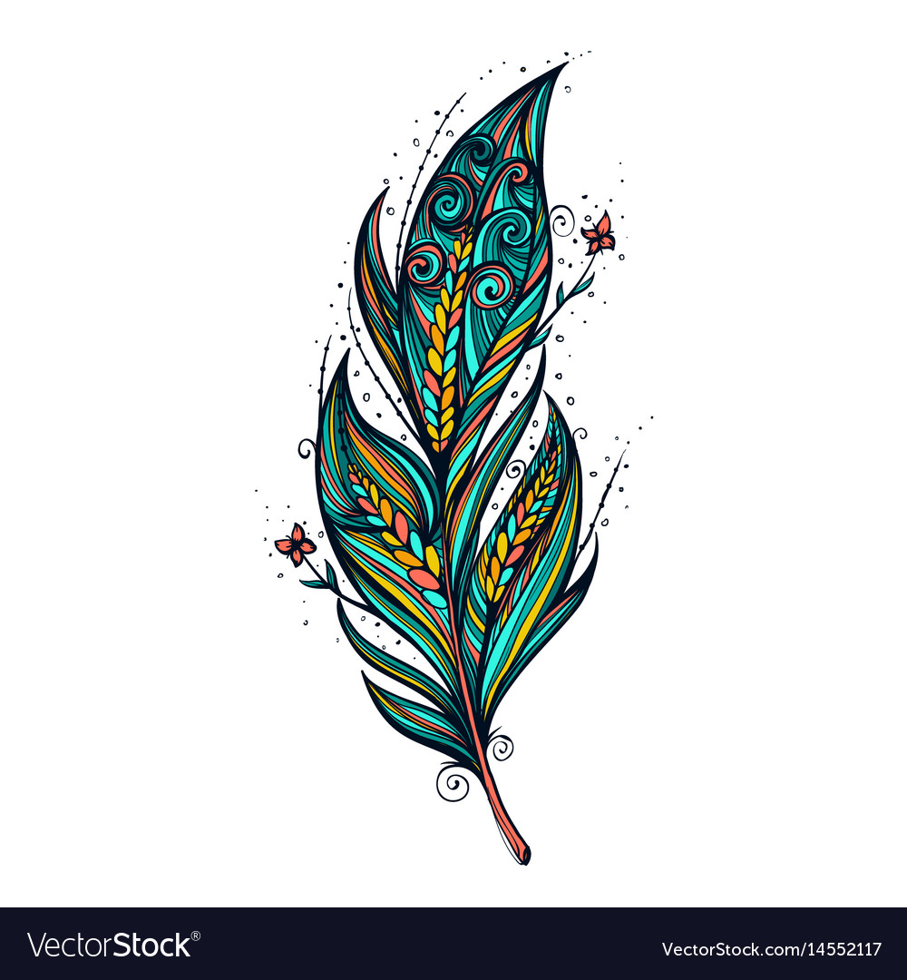 Isolate feather icon Royalty Free Vector Image