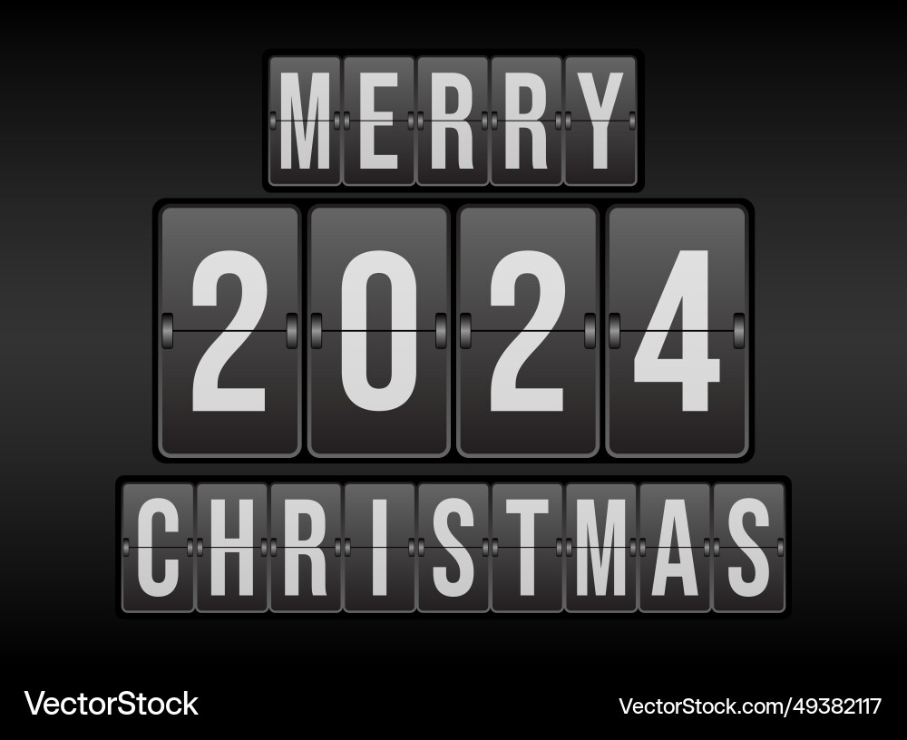 Merry christmas scoreboard for and new Royalty Free Vector