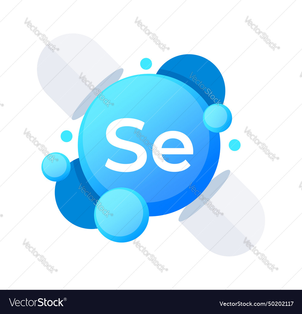 Minerals selenium se and vitamin for health Vector Image