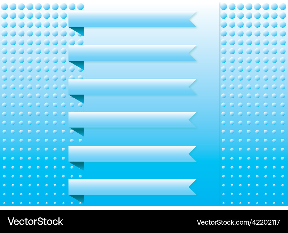 Page with set of folded labels on bubble water Vector Image