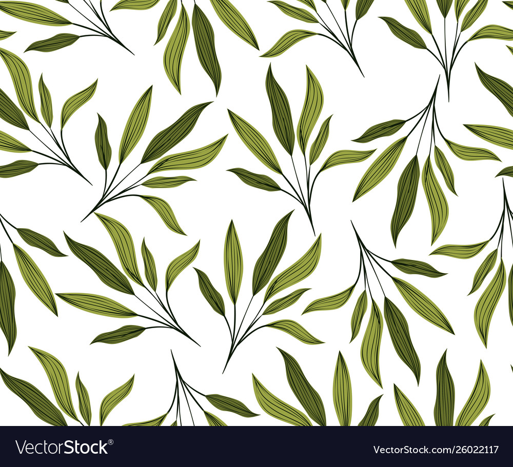 Pattern branch and leaf icon Royalty Free Vector Image