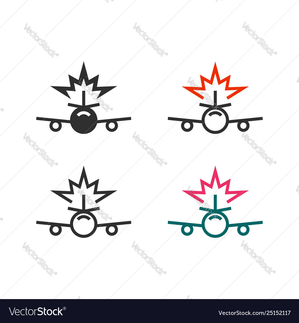 Plane crash icon Royalty Free Vector Image - VectorStock