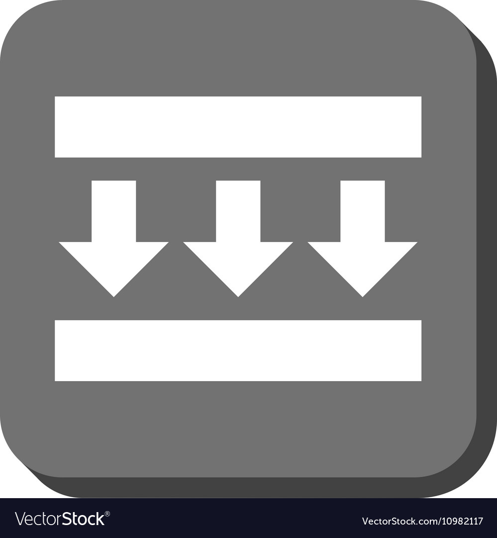 Pressure Down Rounded Square Icon Royalty Free Vector Image