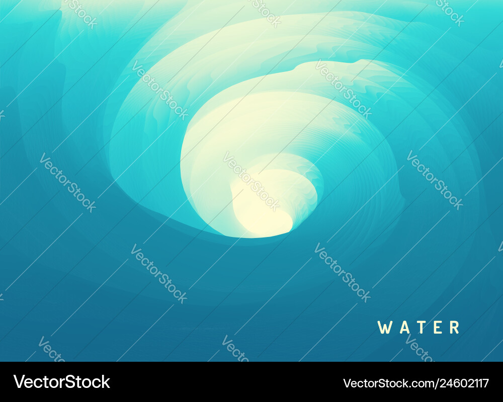 Raging whirlpool rotation swirling movement water Vector Image
