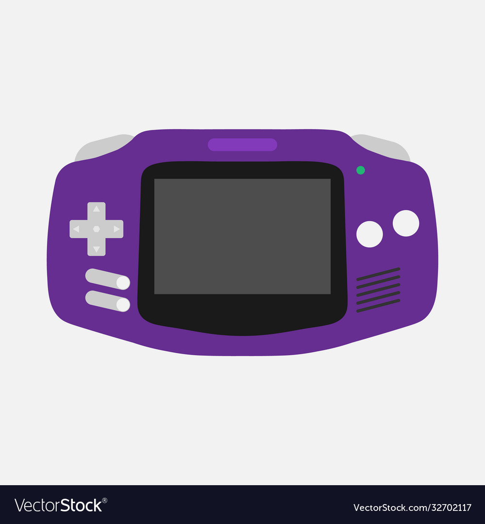 Retro handheld game console Royalty Free Vector Image