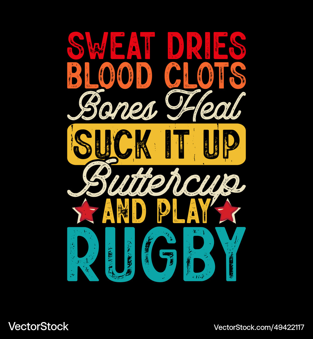 Rugby player coach t-shirt design Royalty Free Vector Image
