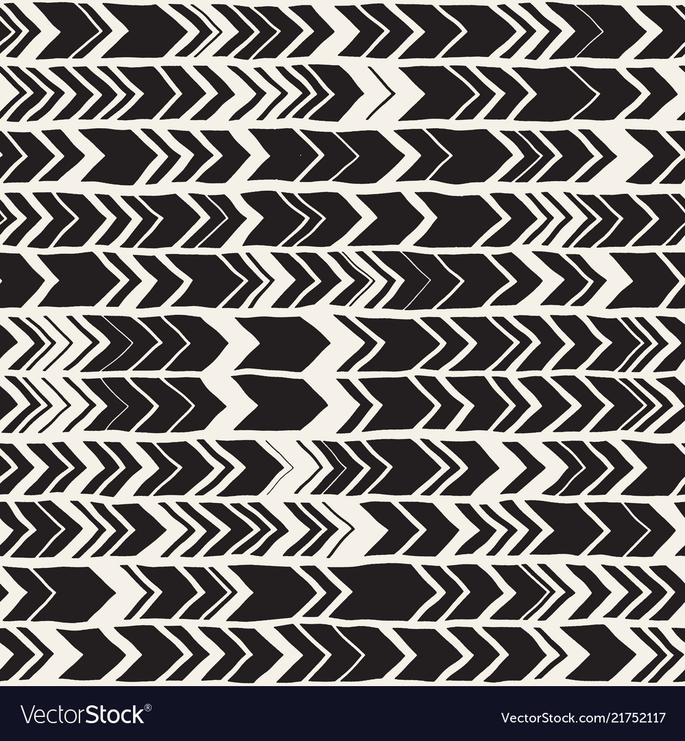 Seamless hand drawn style chevron pattern Vector Image