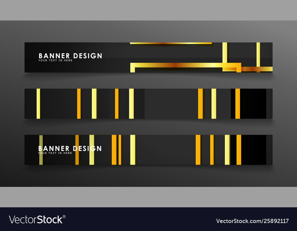 Set a banner with a rectangular background in Vector Image