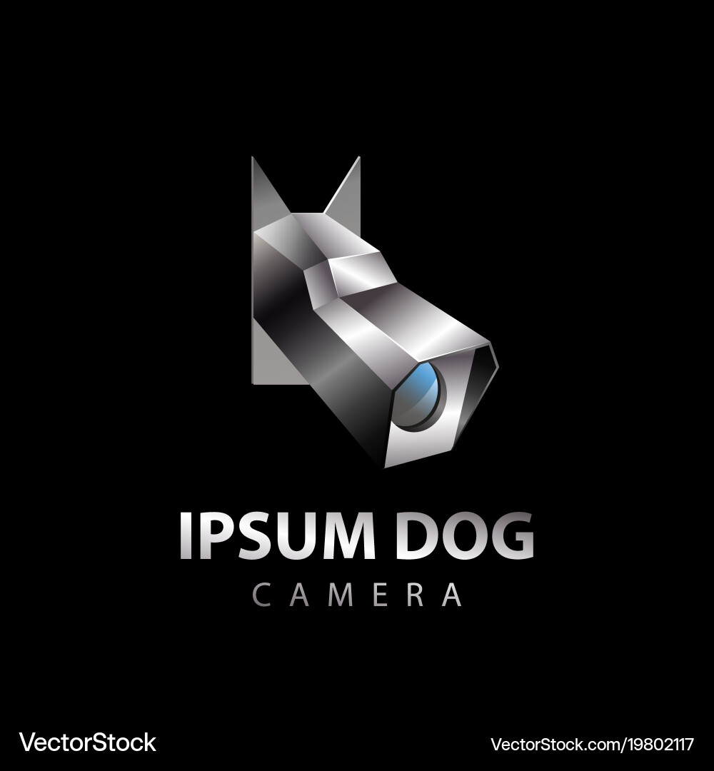 Surveillance camera looks like a dogs head Vector Image
