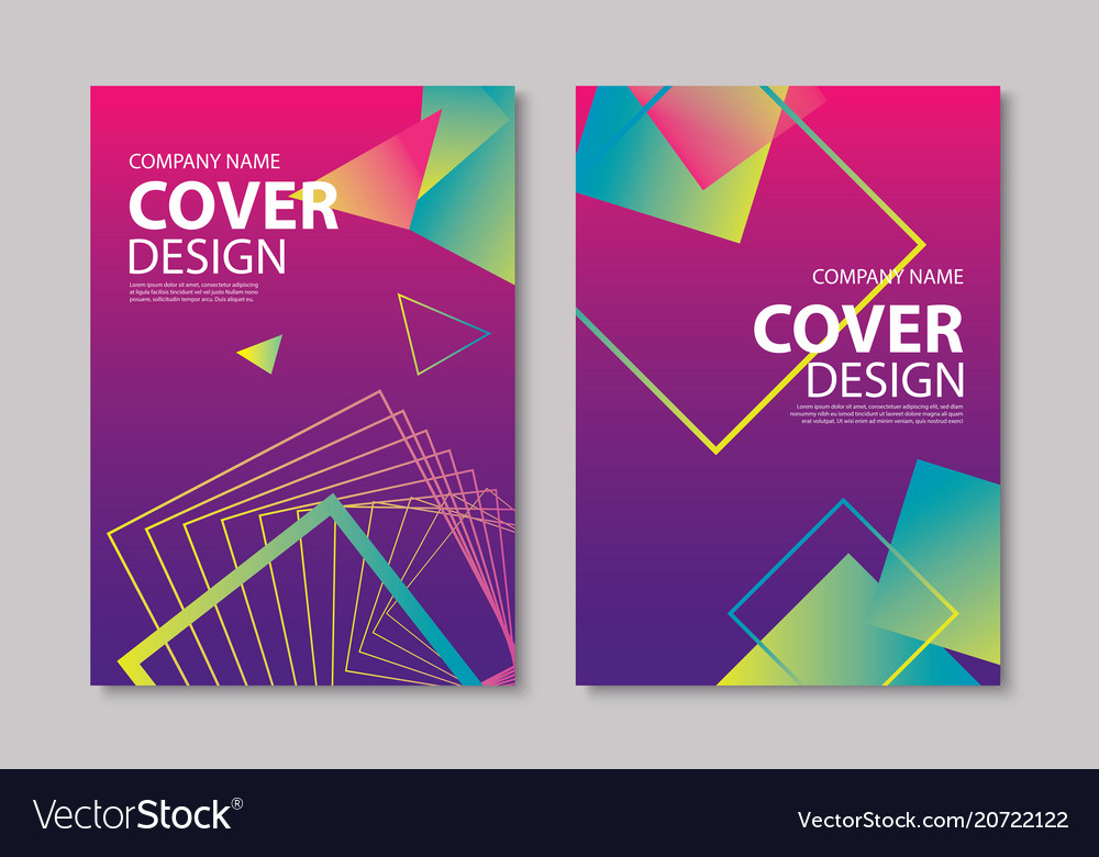 Abstract gradient modern geometric flyer Vector Image