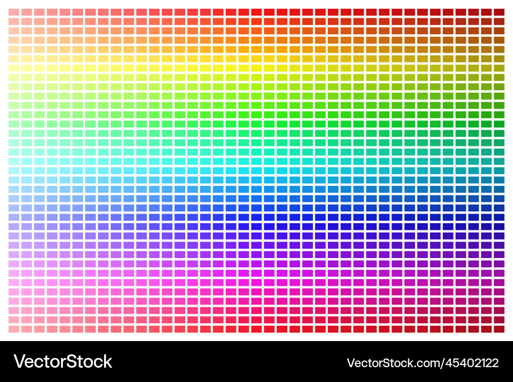 Color palette with every hue light to dark Vector Image