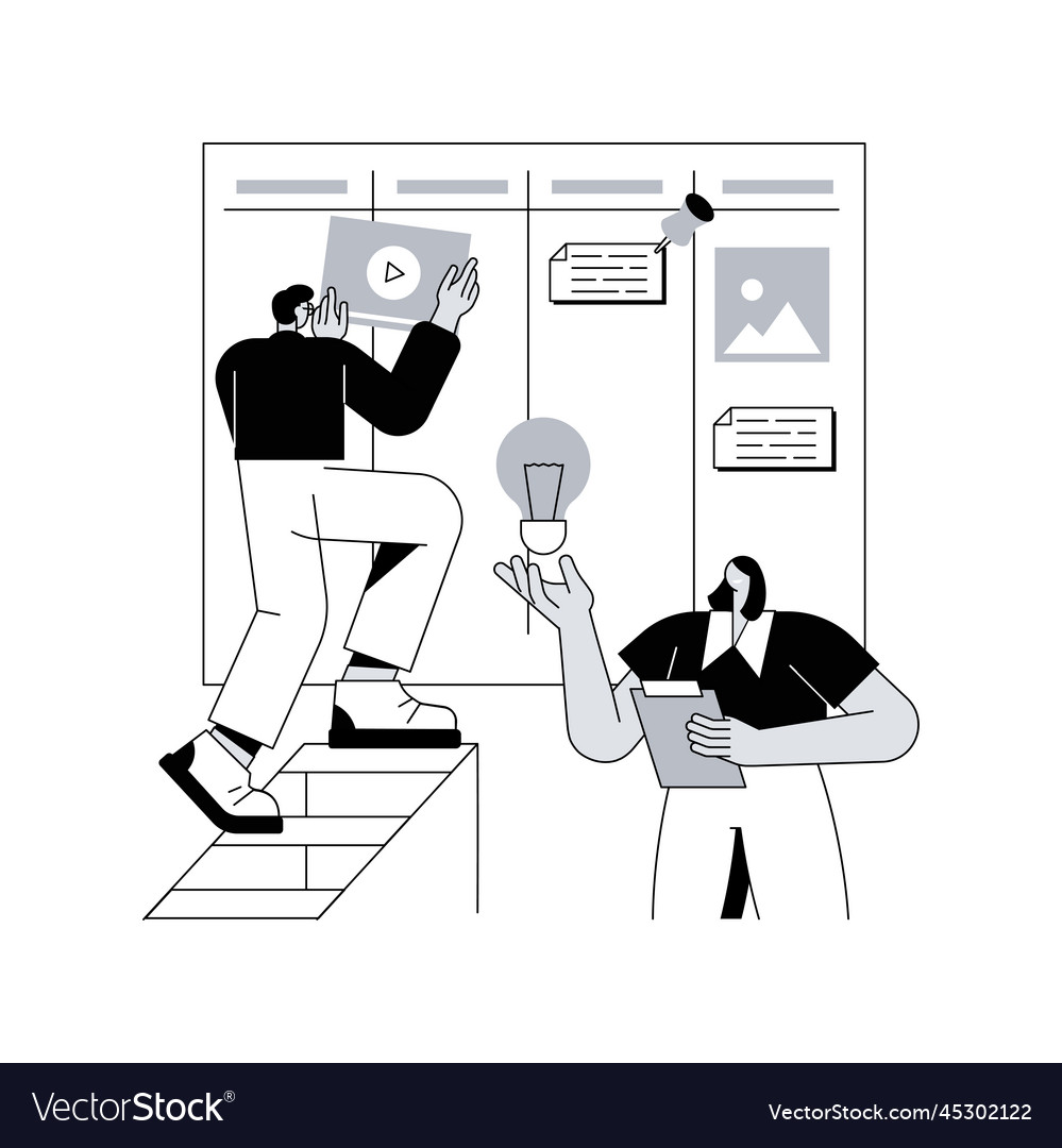 Content plan abstract concept Royalty Free Vector Image