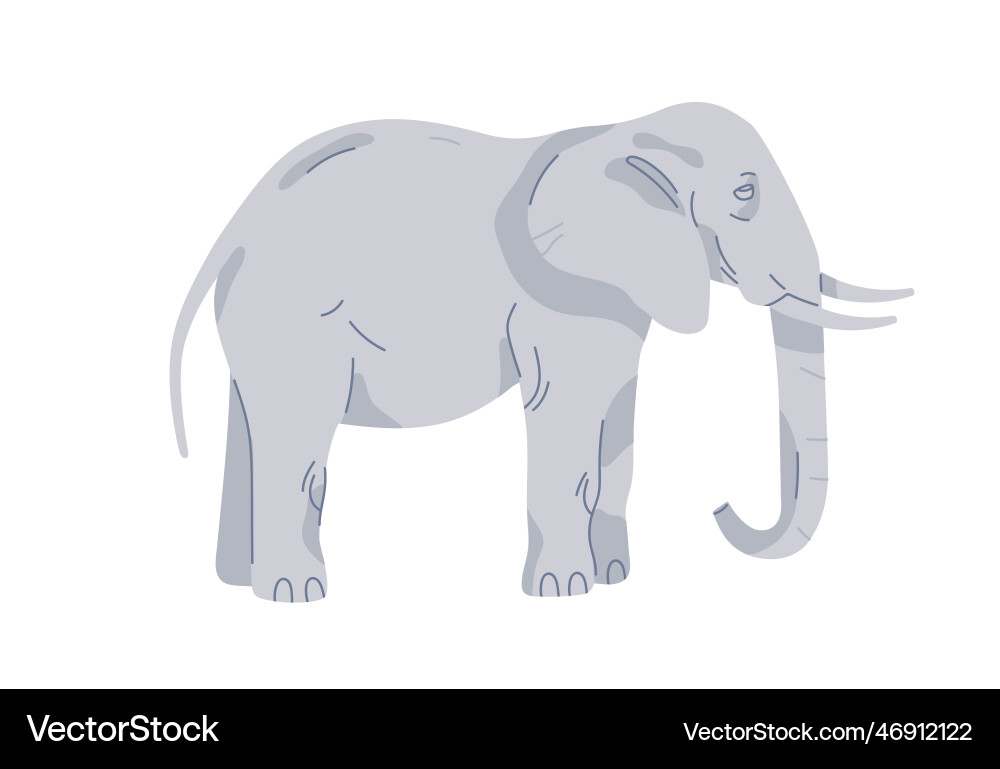 Elephant large strong african animal wild huge Vector Image