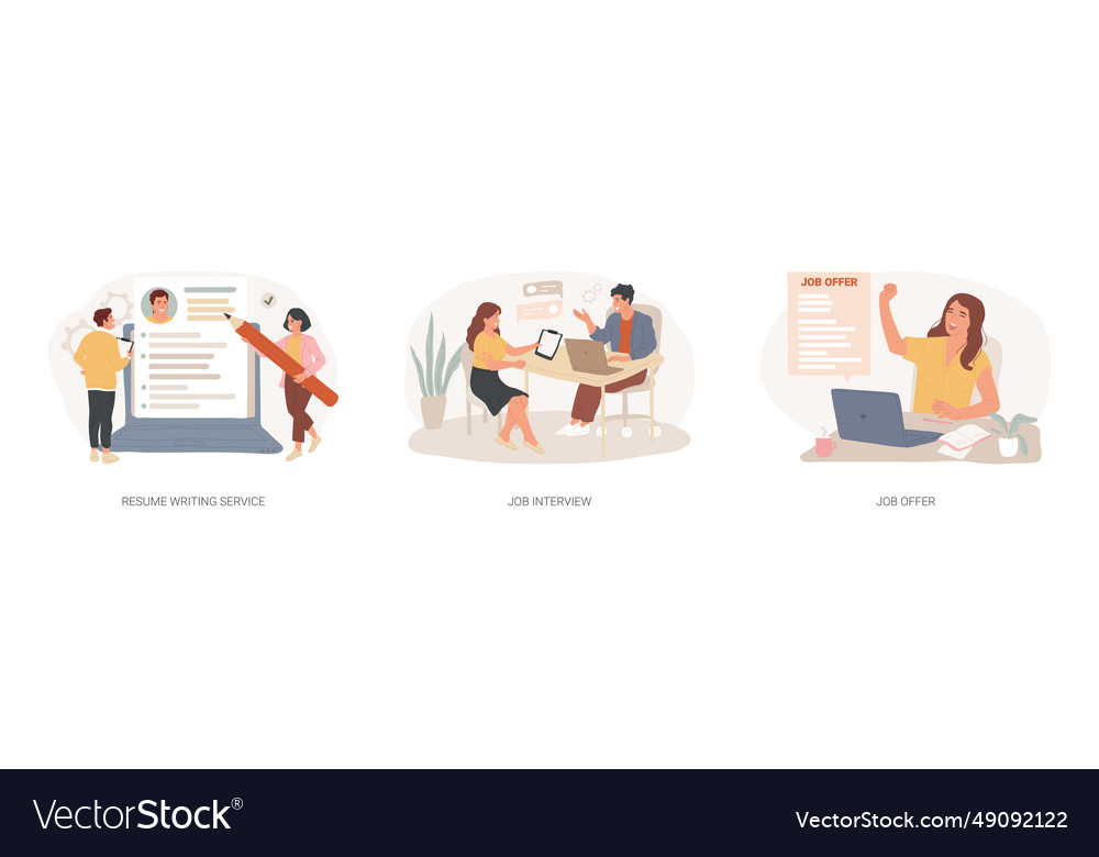 Employment process isolated concept Royalty Free Vector